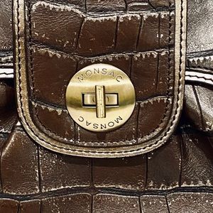 Monsac | Bags | Monsac Large Brown Bag With Croc Print Detail New ...